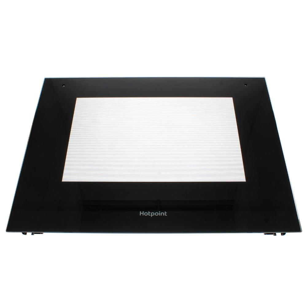 Door Glass Main Black Hot. J00315086 - Hotpoint - Hotpoint