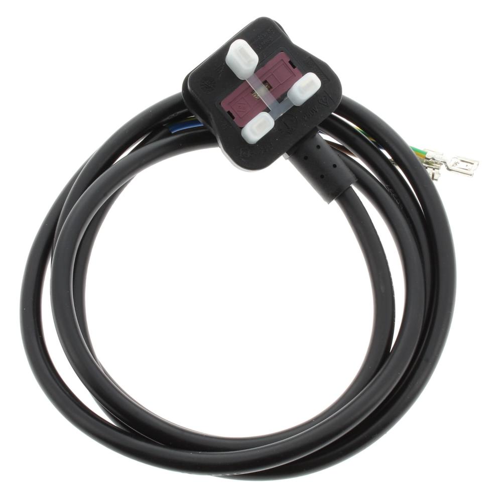 Mains Cable And Plug 1.8m Black J00386193 - Hotpoint - Hotpoint