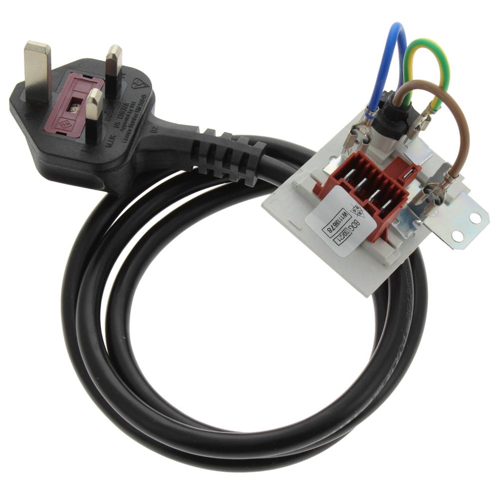 Mains Cable 1000 Mm Uk Plug. J00470820 - Hotpoint - Hotpoint