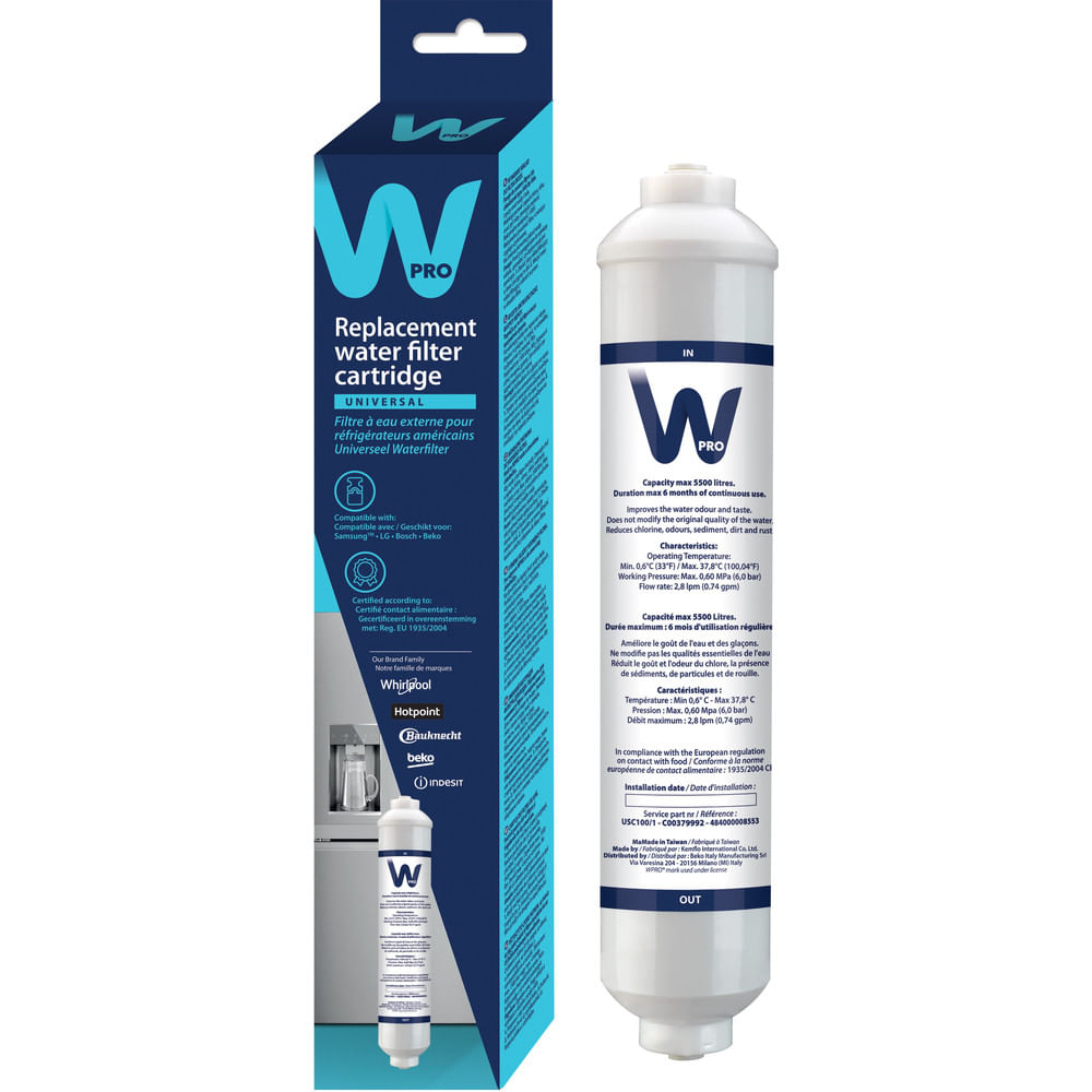 Wpro Universal Inline Water Filter USC100/1 C00379992 - Hotpoint