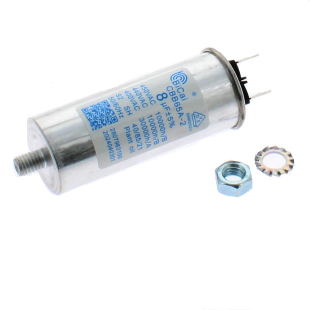 Capacitor (bicai 8 Uf). J03018418 - Hotpoint - Hotpoint